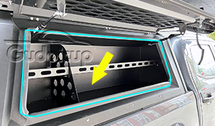 Aluminium Side Storage Bin with Shelf for KGM Ssangyong MUSSO Canopy ...